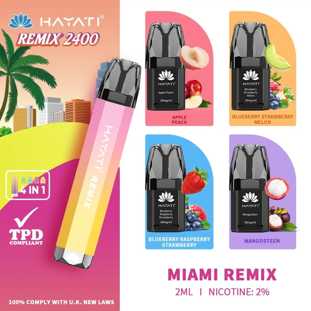 Hayati Remix 2400 Starter Kit for £8.89 only – Vape At Door